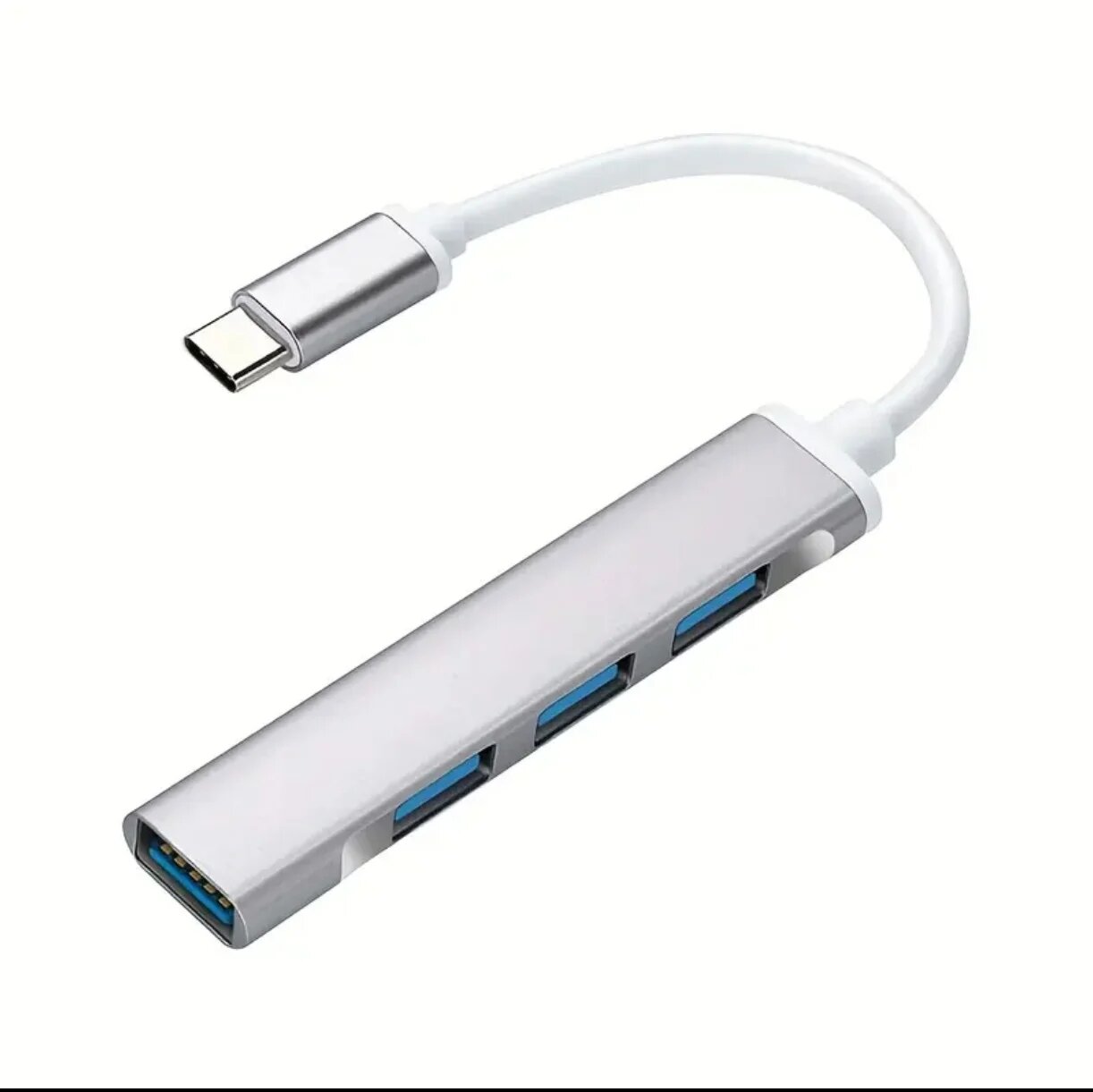 USB-C хаб 4 порта USB 3.0, Голубой