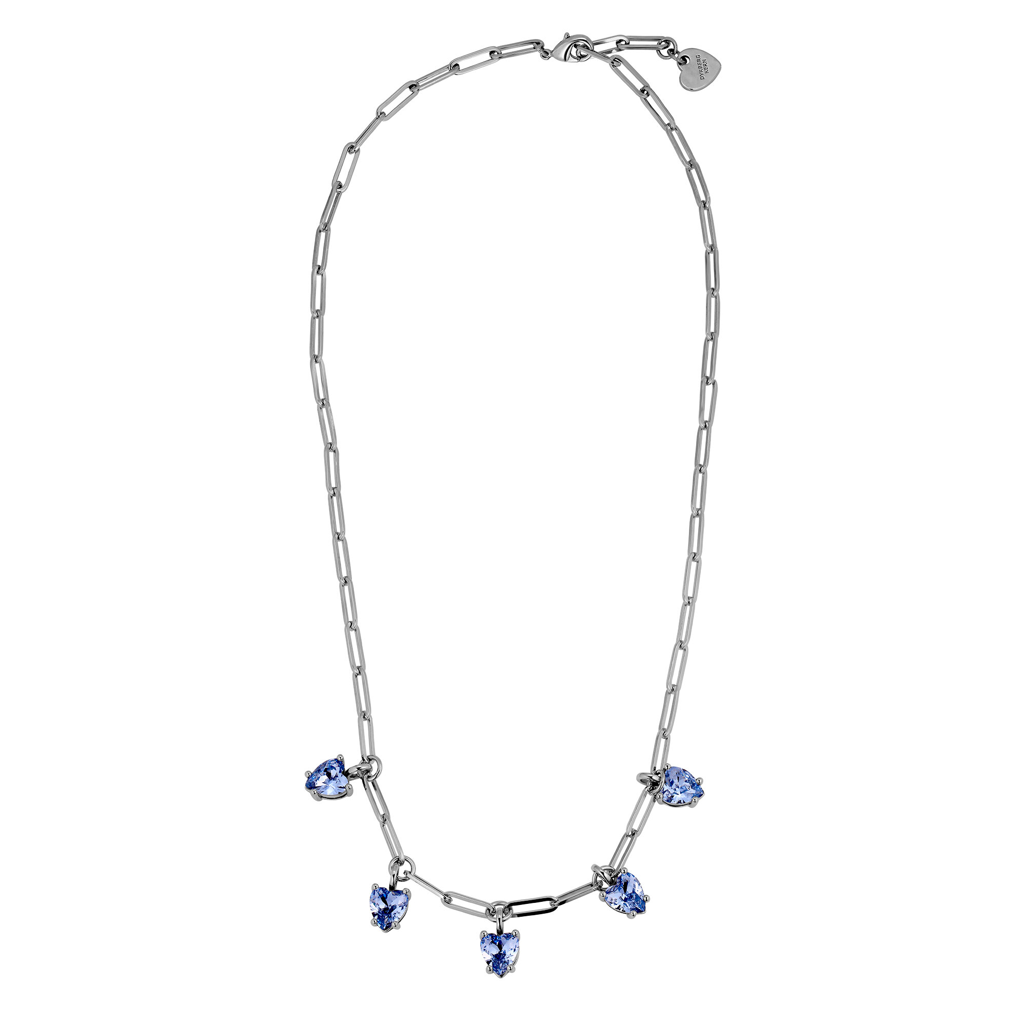 Колье DYRBERG/KERN, кристаллы Swarovski, длина 45 см, blue — фото 1