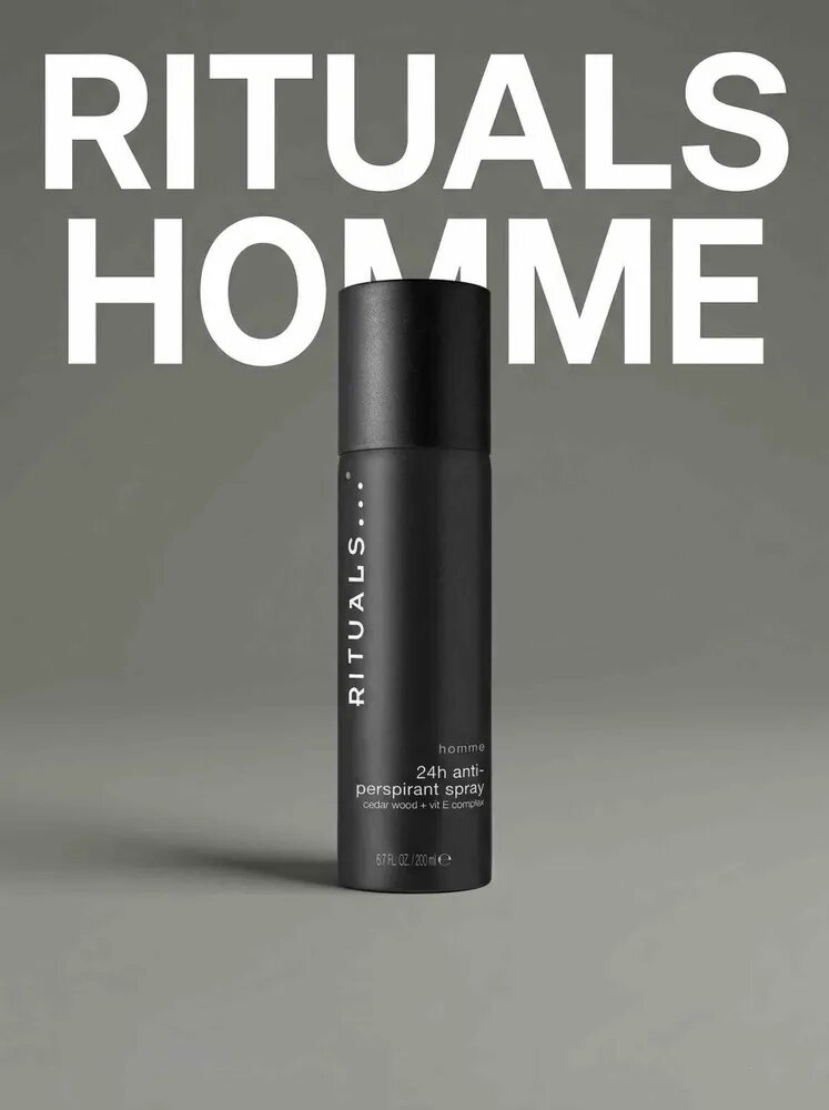 RITUALS. Дезодорант Homme с ароматом кедрового дерева и витамина Е (200 мл)