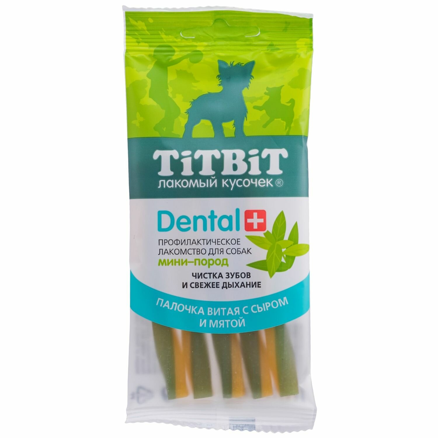 Titbit Профилактическое лакомство Dental+ Палочка витая с сыром для мини пород собак, 30 гр