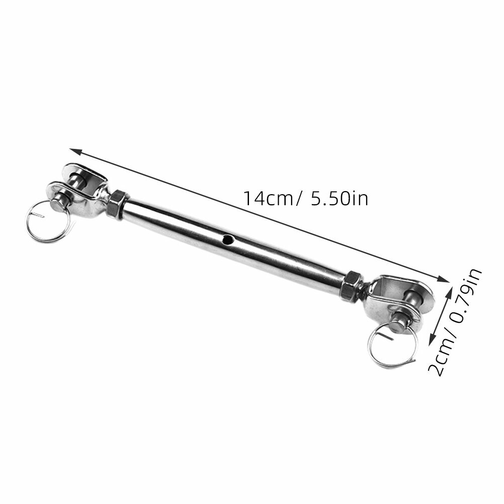 2 Пcs Крепление Из Нержавеющей Стали Для Троса Размер 14.00X2.00X1.20Cm