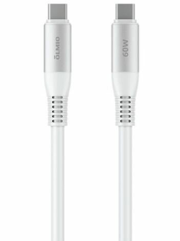Кабель Type-C - Type-C OLMIO SHIELD, 60W, USB2.0, быстрая зарядка, 1.2м, (41715) Белый