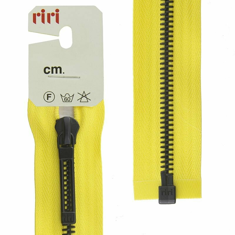 Молния riri Звено BI, слайдер Stab, разъемная, 1 замок, 6 мм, 70 см, цвет 2304, Желтый