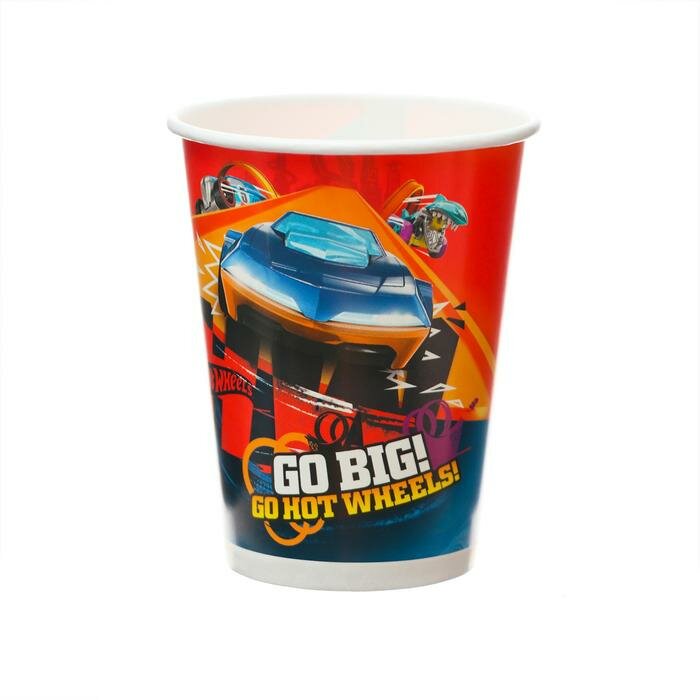 Стаканы бумажные детские ND Play Hot Wheels, 250 мл, набор 6 шт