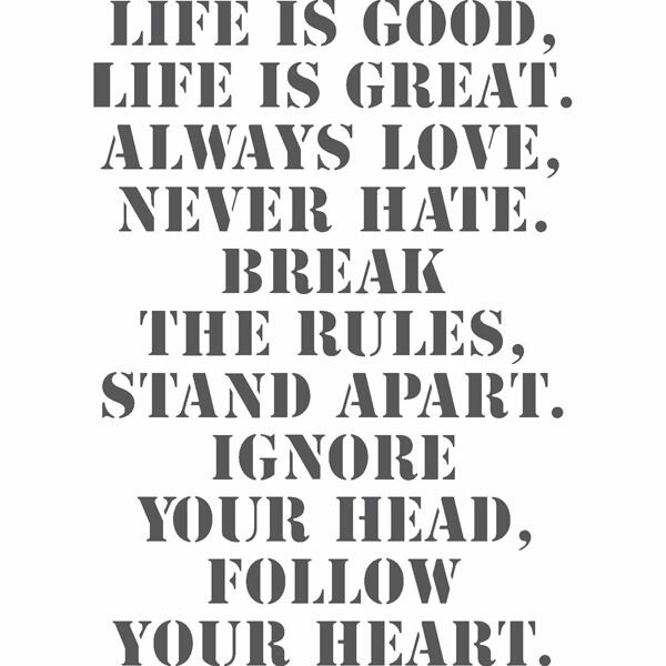 Трафарет STAMPERIA "Life is…", 44х60 см