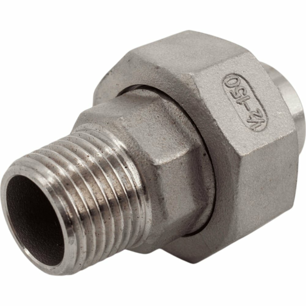Американка NEWKEY c/нр нержавеющая сталь AISI304 DN15 (1/2), (CF8), PTFE, PN16 NK-AW/M15/4