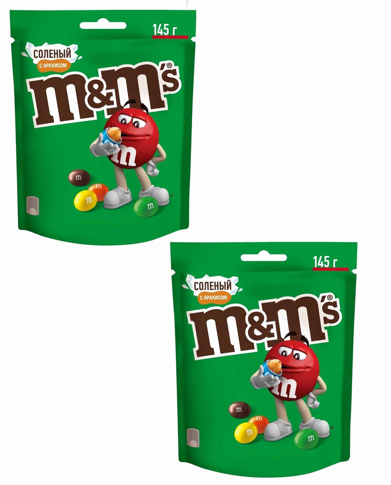 Драже M&M's с соленым арахисом 145 г х 2 шт