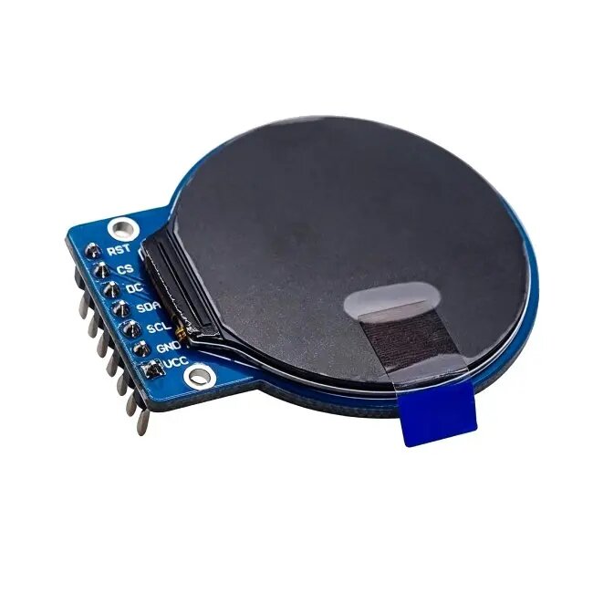 1.28" TFT дисплей круглой формы, синий, GC9A01