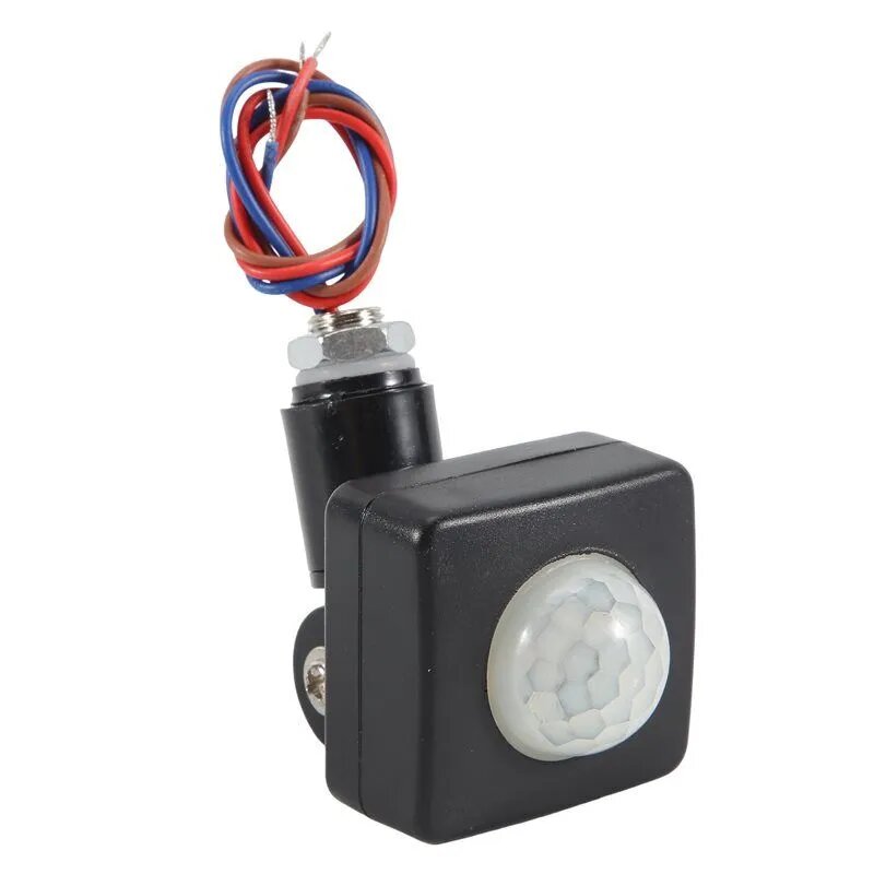 H5AC85-265V IP65 Датчик движения Регулируемый PIR-переключатель Ультратонкий светодиодный свет PIR Открытый датчик движения, 10 мм черный