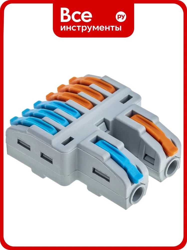 Разветвительная рычажковая клемма duwi CMK-526 PRO 2x6 0.08-4мм2 4шт 26661 1