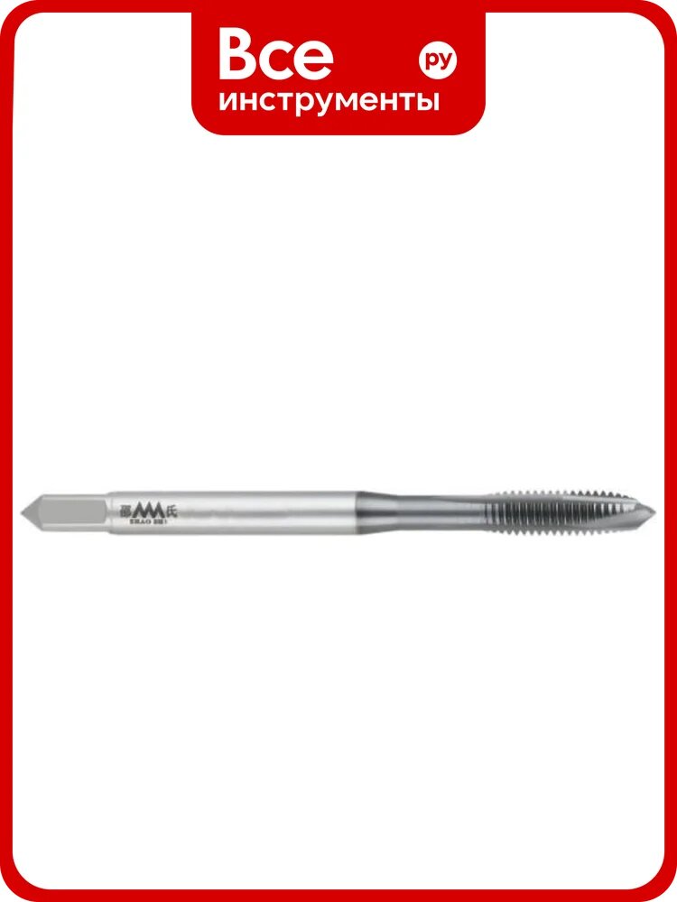 Метчик ShaoShi DIN371, M4*0.7, 6H, HSSE-PM TiN, Spiral Flute Tap, SC512004-TiN