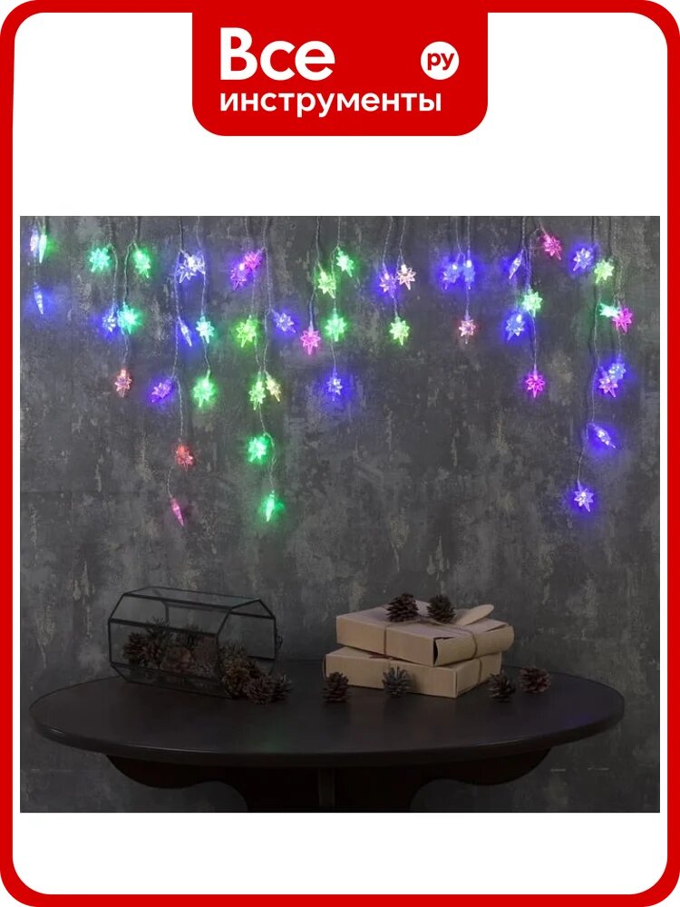 Бахрома Luazon DECOR Звезды 4 см, IP20, Ш1.8 м, В0.5 м, Н. С, декорации помещений