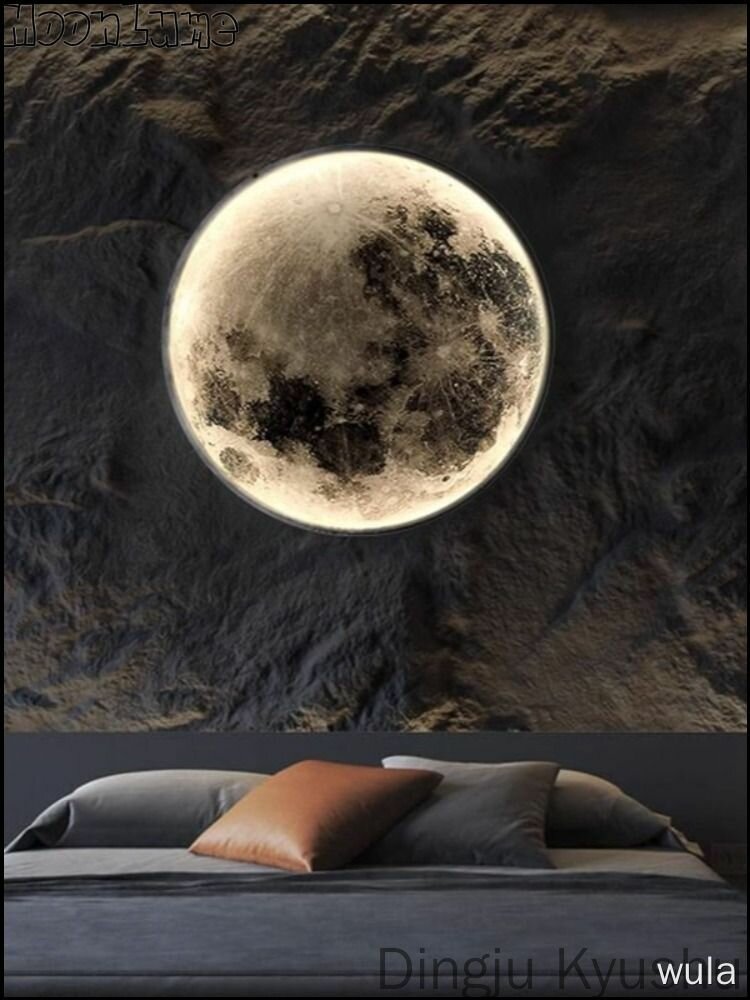Настенный светильник Moon Lune, LED, круглый, для спальни, светильник в виде луны