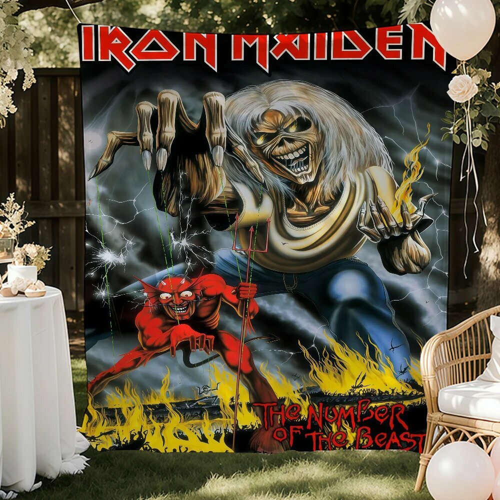 Флаг Iron Maiden, плюш QZ60x90CM, 1