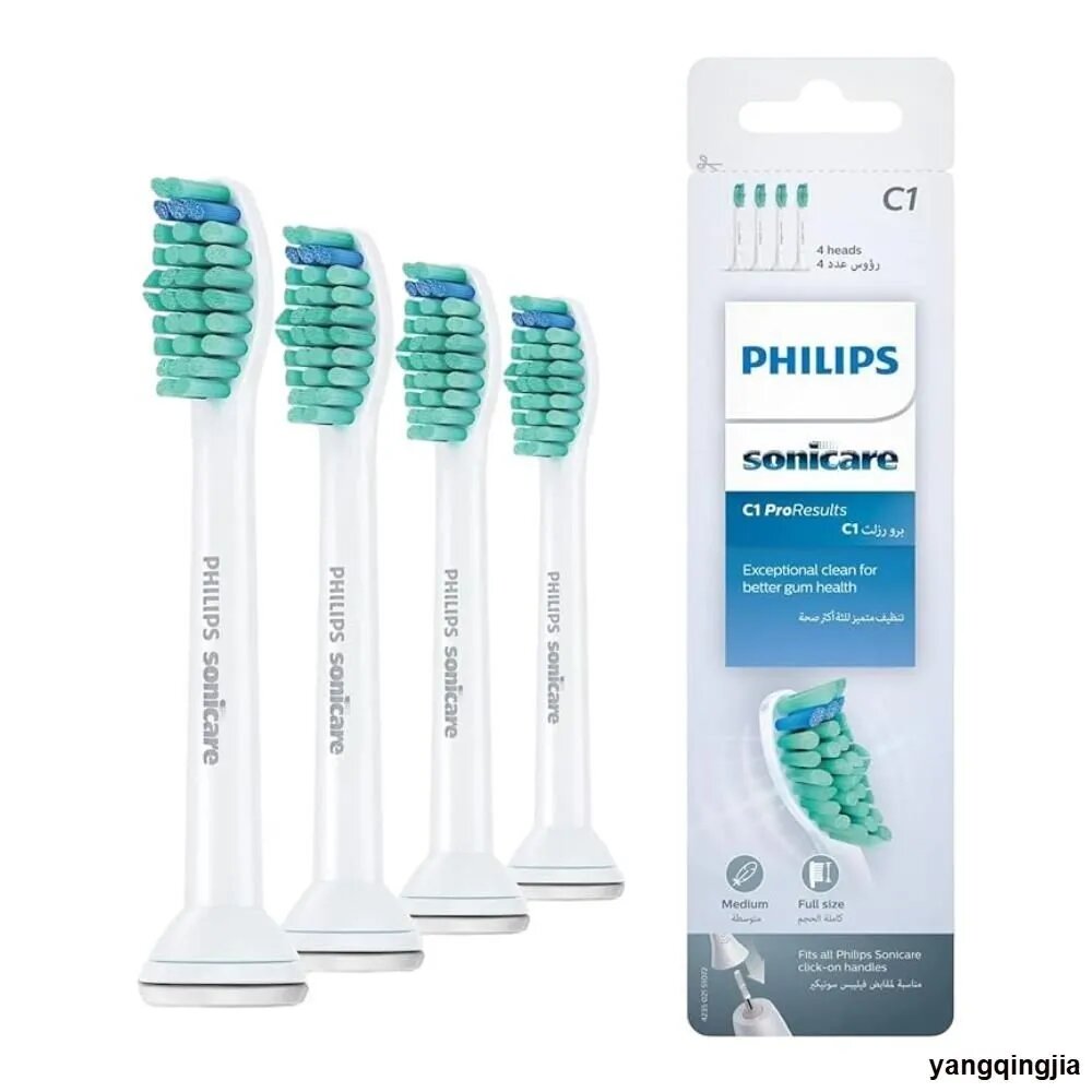 Philips Sonicare Pro Results, сменные насадки для зубных щеток C1, белые, упаковка из 4 штук - HX6014/07-0904