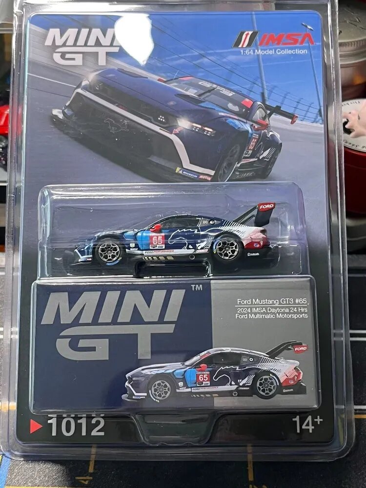 Машинка MINI GT MODEL 1:64 #1012 Ford Mustang GT3 #65 Blister Packaging Die-cast Alloy Model Collection Toy Children Gifts