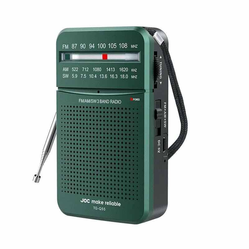 Портативное радио JINSERTA FM/AM/SW Зеленый, Green