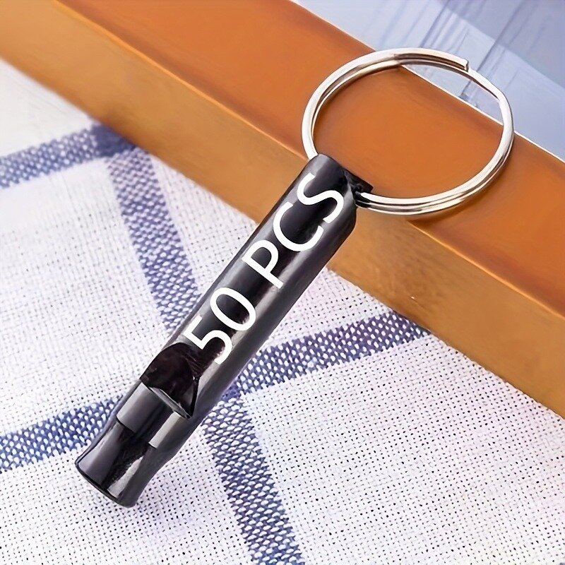 50 черных алюминиевых свистков с гравировкой, персонализированные именами, логотипами компаний или символами команд