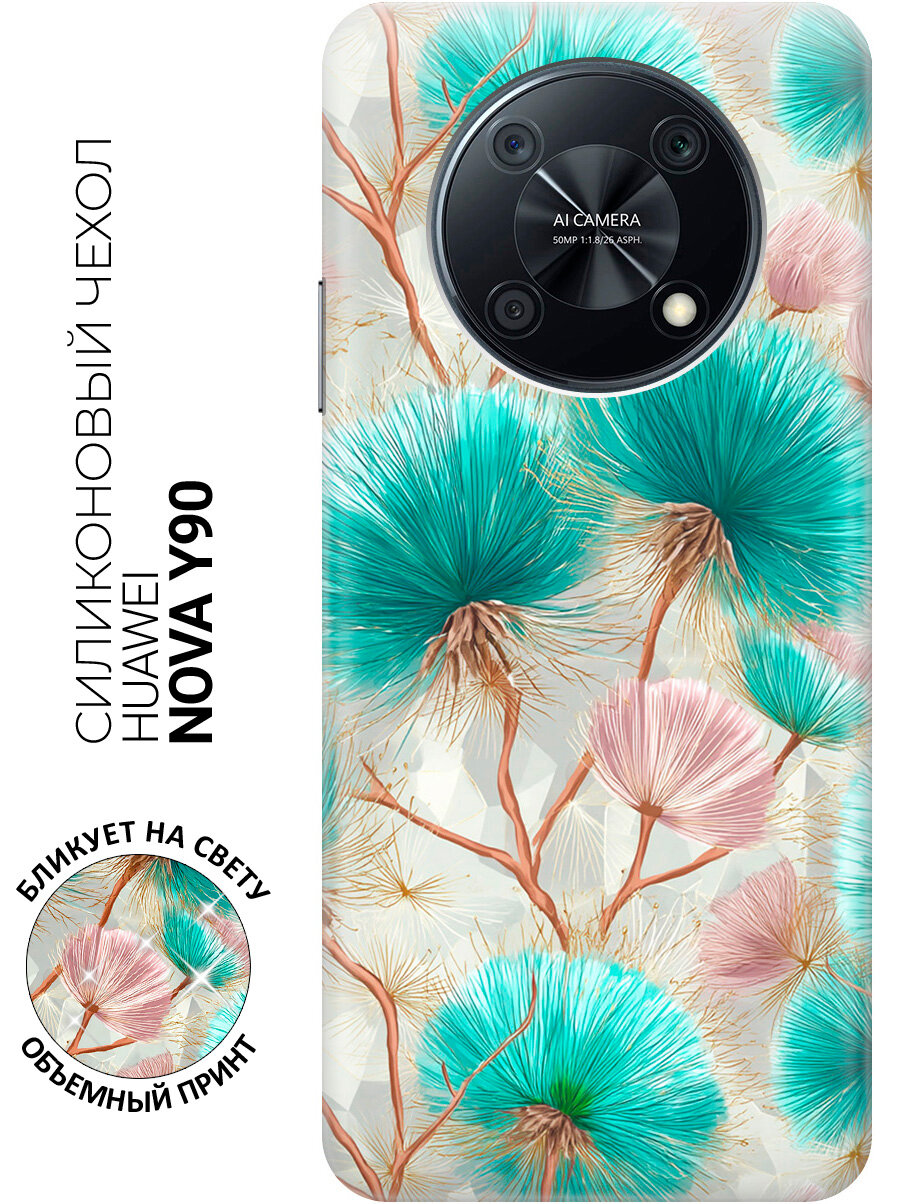 Силиконовый чехол на Huawei nova Y90 с принтом "Лёгкое дуновение"
