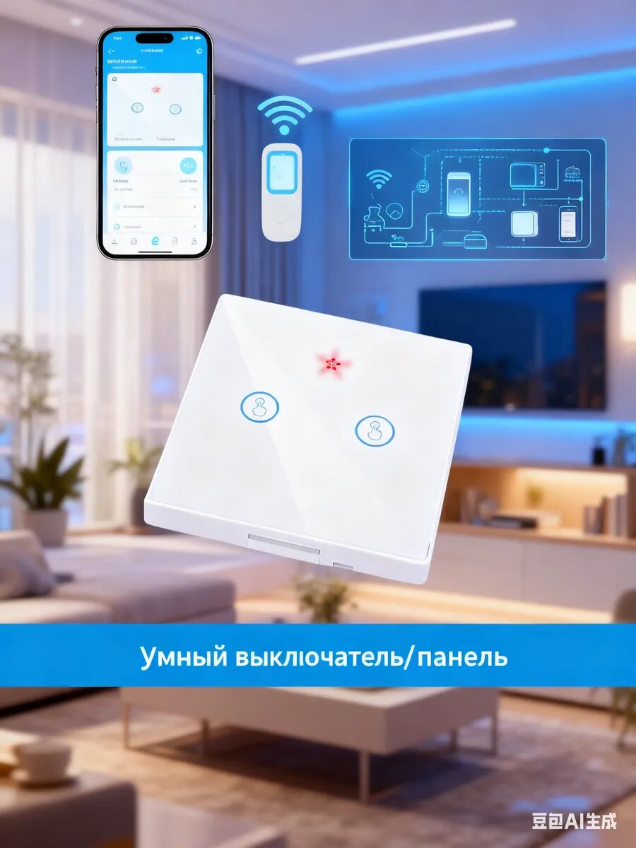 Сенсорный умный выключатель| Универсальный| WiFi/Zigbee