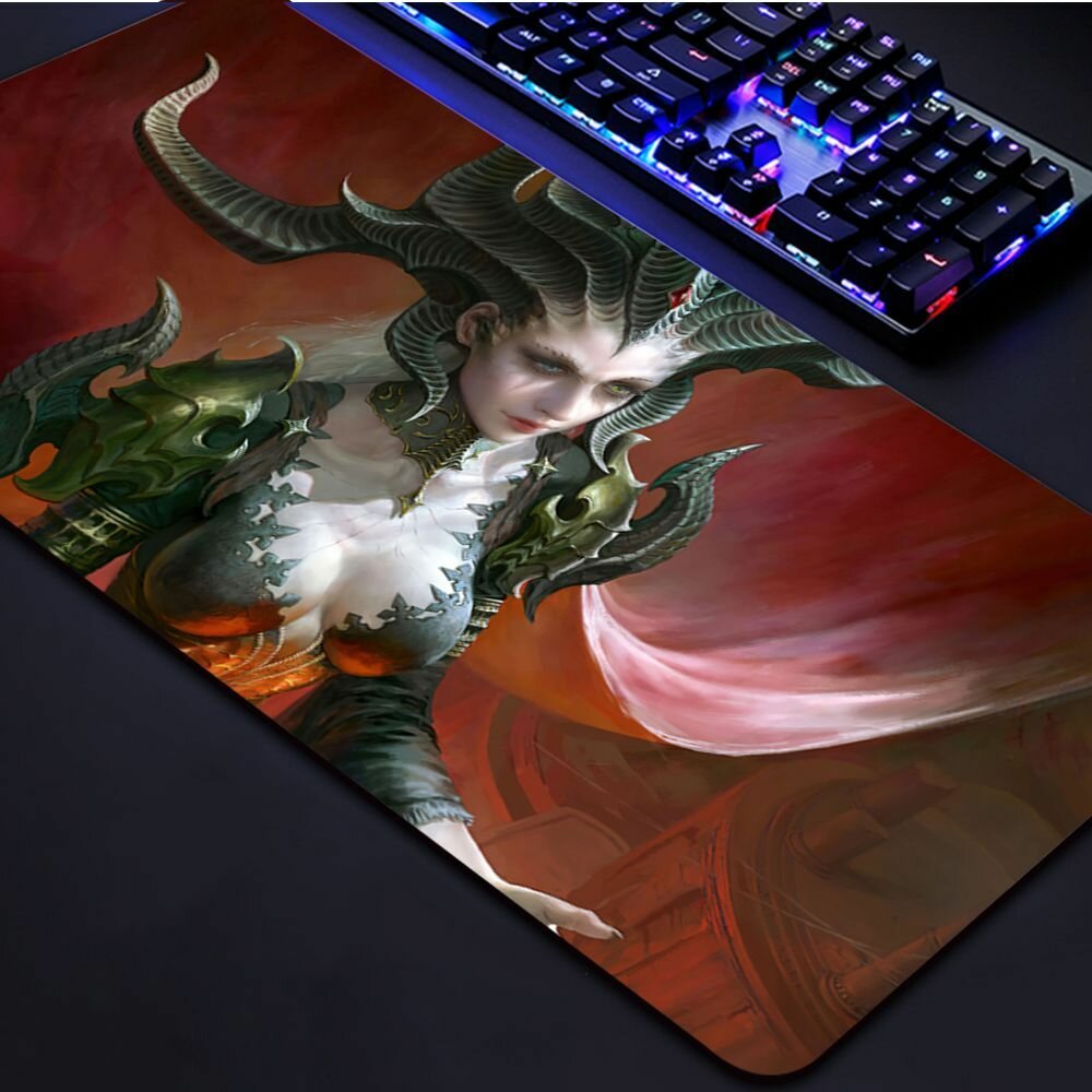 Diablo 4 большой коврик для мыши 40*90 см, офисная игровая клавиатура для ноутбука, резиновый нескользящий настольный
