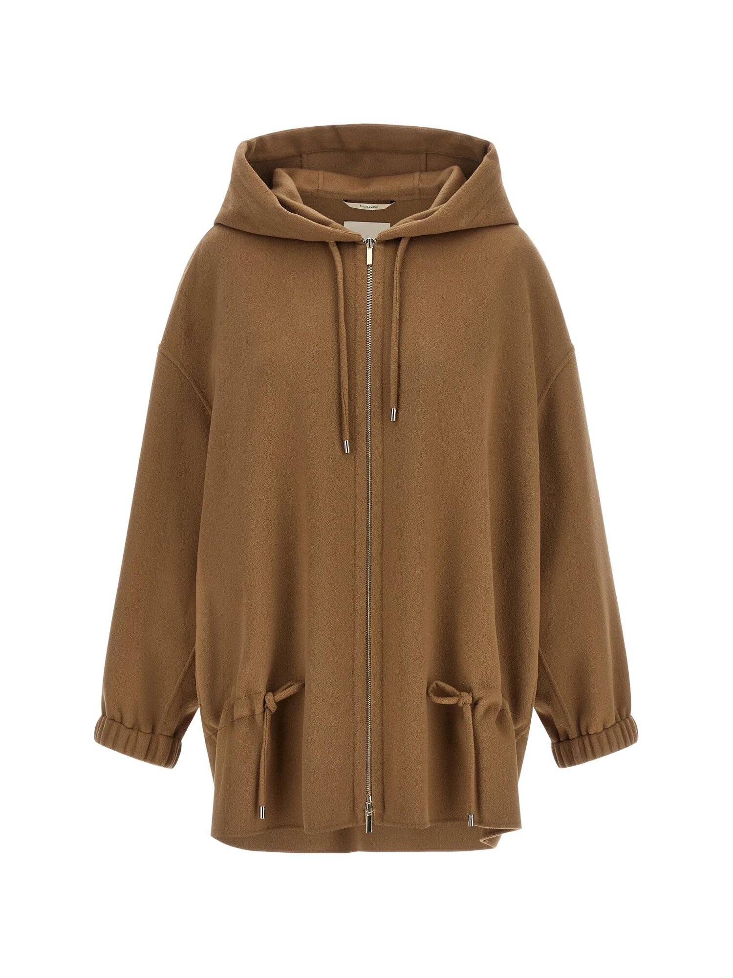 Пальто Hooded drawstring coat
