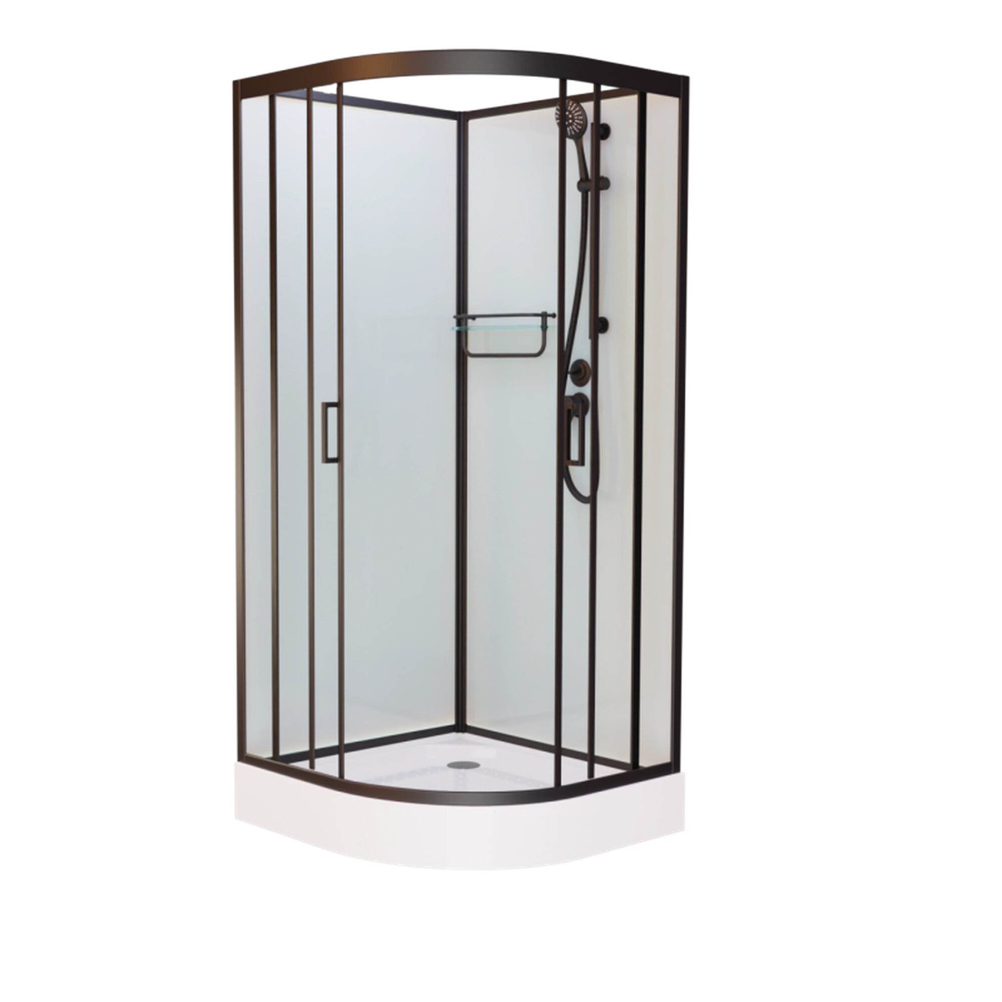 Душевая кабина Frank F420 Black без крыши 120х120, 420040