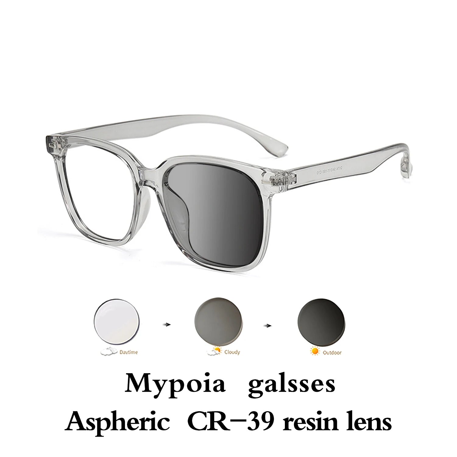 Серые очки Mypoia с асферическими линзами CR-39