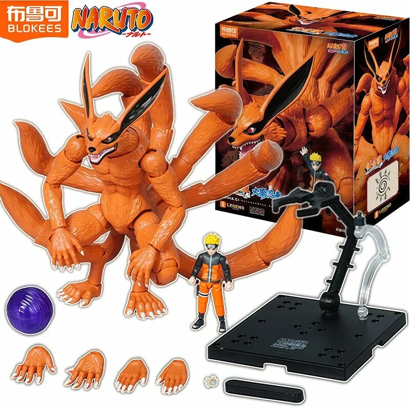 BLOKEES Фигурки Naruto Учиха Мадара, Какаши, Сакура, Минато Оранжевый, Kyuubi Kurama