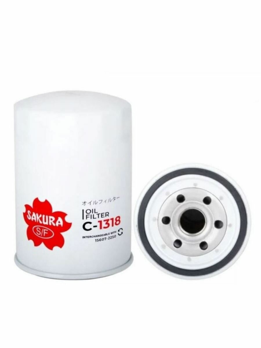 Фильтр масляный SAKURA C1318SBP для а/м Toyota Dyna, Hino 300 / Хино, Тойота Дайна