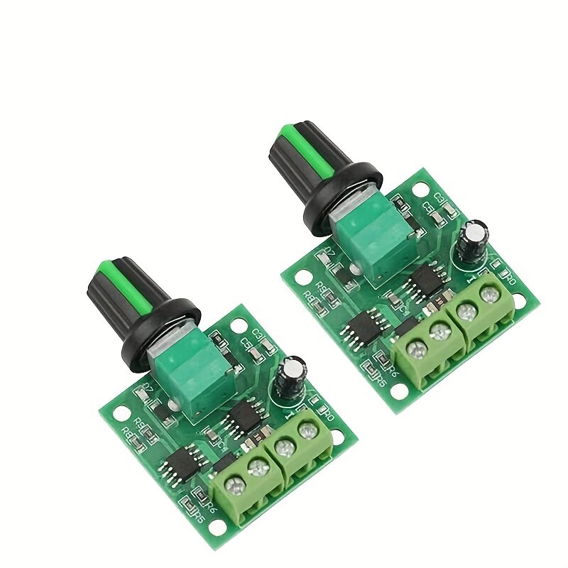 Регулятор скорости двигателя PWM, 2 шт, DC 1.8-12V, 2A, 1803BK, с ручкой регулировки