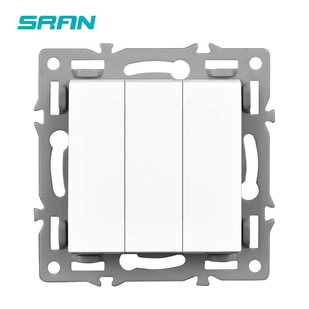 Розетки и выключатели SRAN F6 EU FR UN с диммером 3gang 2way