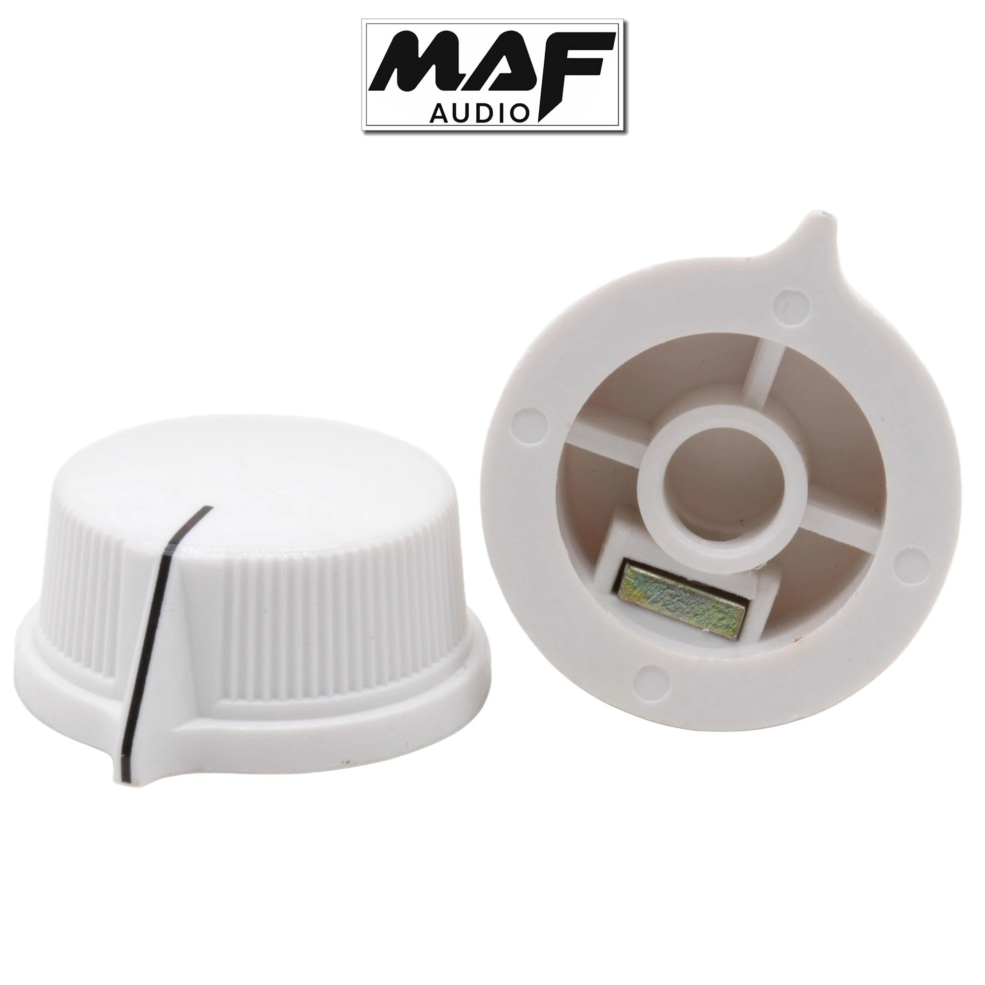 Ручка регулятора белая для аудиооборудования MAF Audio