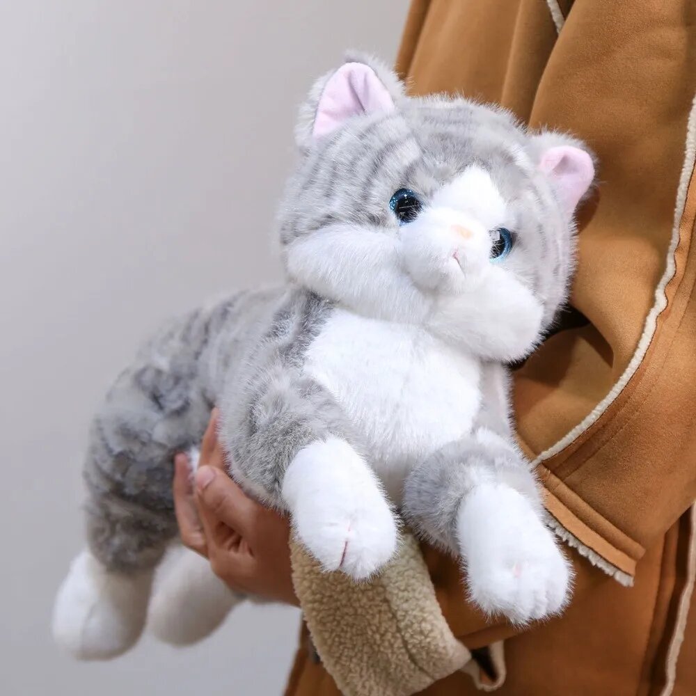 Плюшевый кот, серый, детский Серый, Grey