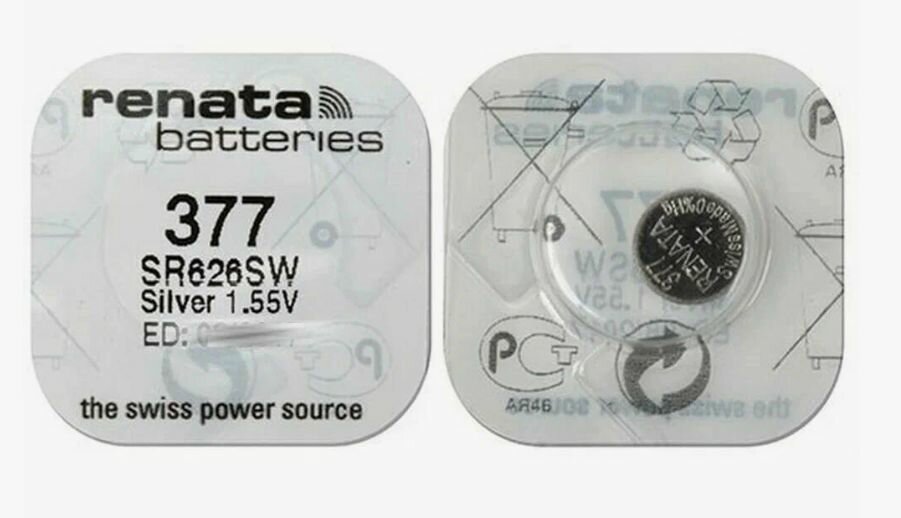 Батарейка Renata 377 (SR626SW) Silver Oxide 1.55V -1шт Швейцария