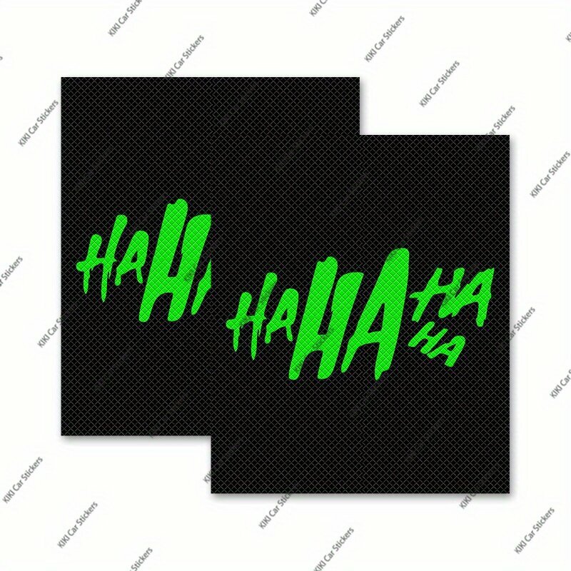 Набор из 2 накладных рукояток-наклеек в стиле граффити с надписью HAHAHA для шлемов, рулей мотоциклов, велосипедов и электросамокатов, размер 4,72×3,94 дюйма