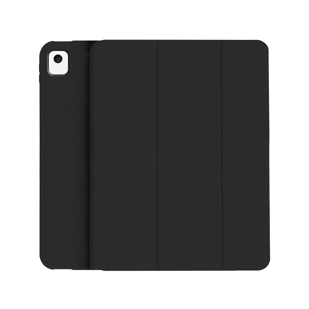 Чехол-подставка для iPad 9-го поколения (2021), 8-го поколения (2020), 7-го поколения (2019) 10.2", iPad Air 3 и iPad Pro 10.5", с мягкой задней крышкой TPU и функцией автопробуждения, черный, премиум-версия