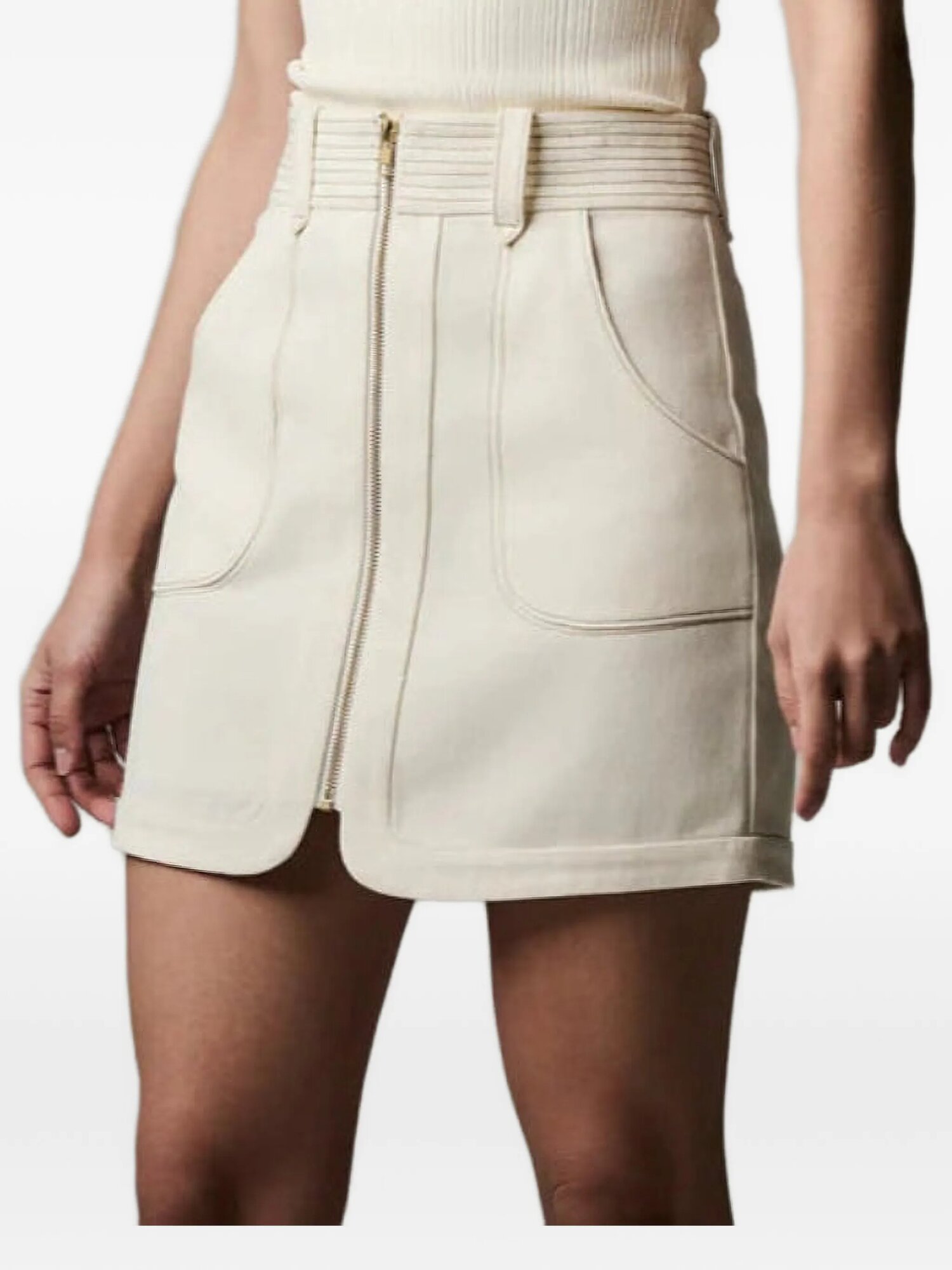 Юбка Nora zip-up patch-pocket mini skirt