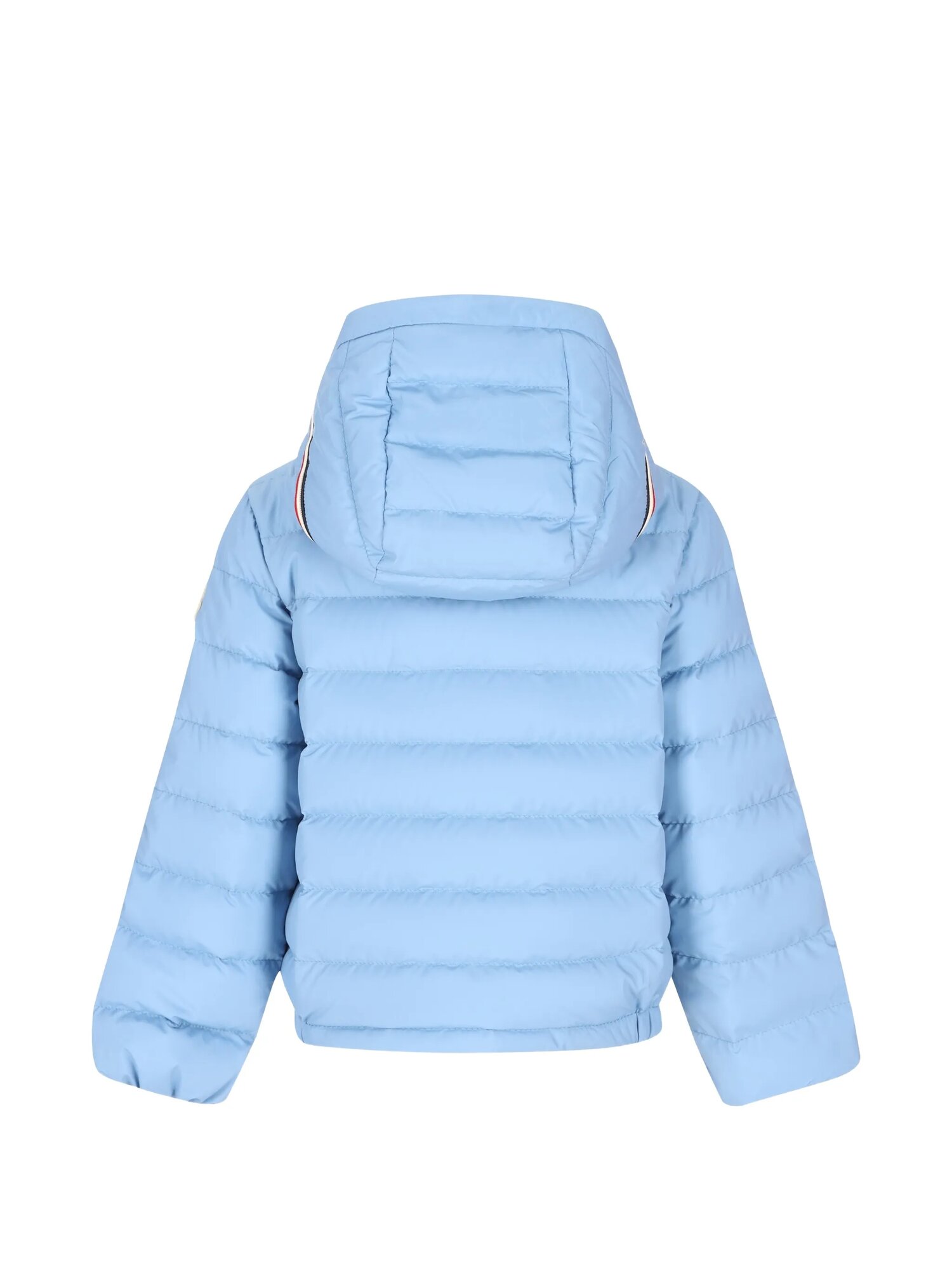 Куртка Moncler Quilted hooded jacket, размер 2 года, Синий принт — фото 1