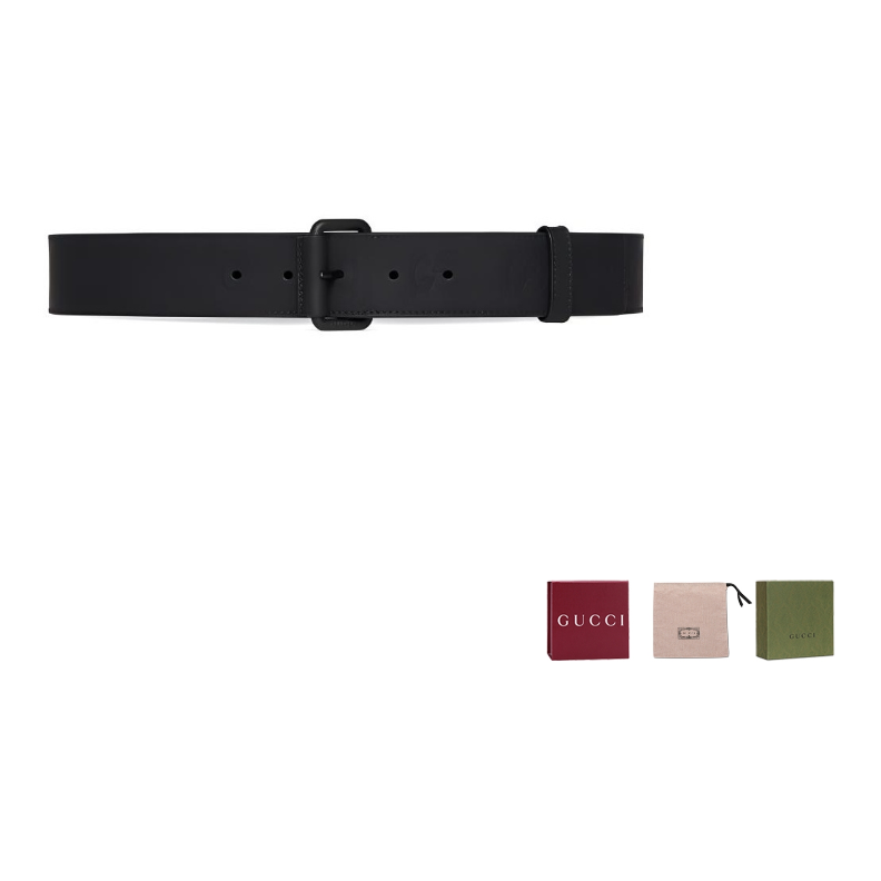 GUCCI Кожаные ремни Мужской Черный Ширина ремня 4CM 80