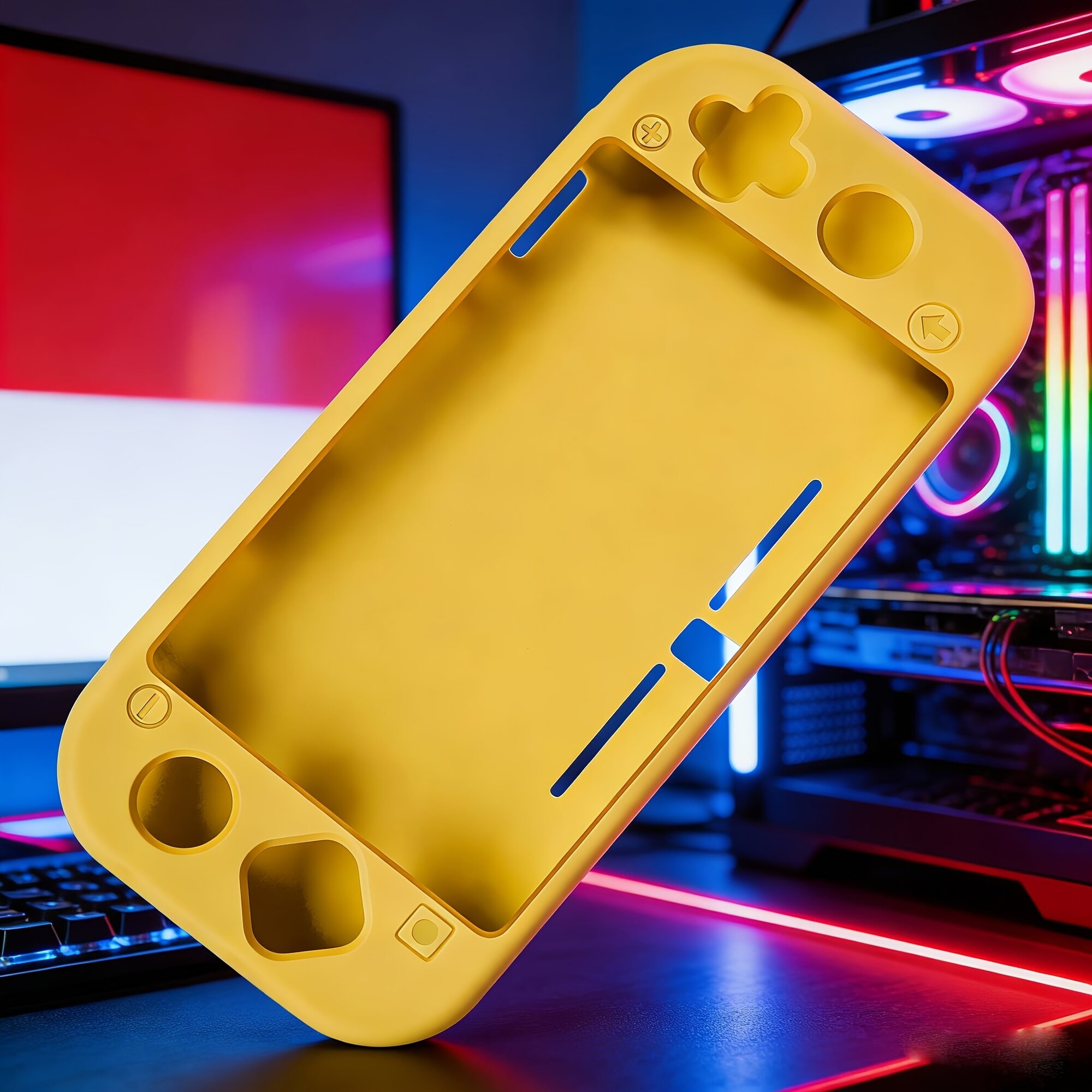 Защитное устройство для Nintendo Switch Lite, желтый, полное покрытие, мягкий материал