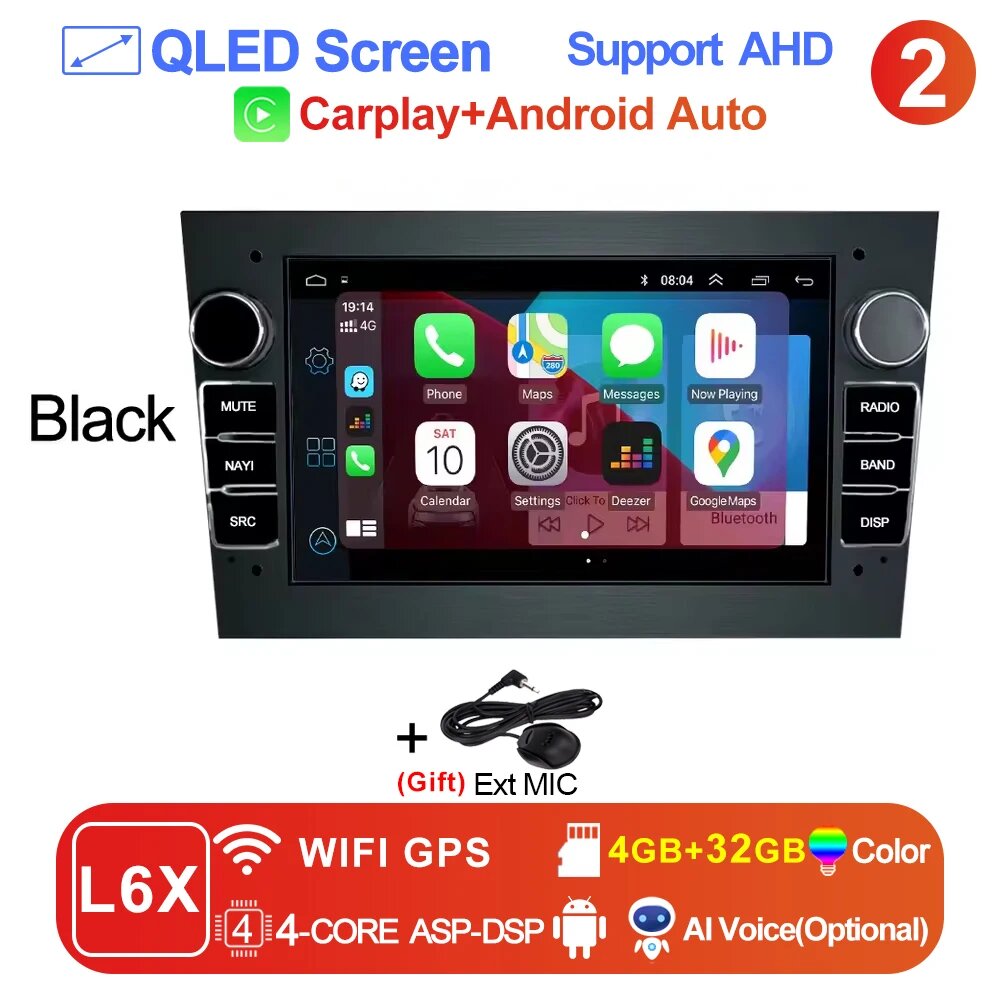 LEHX L5Pro автомобильное мультимедиа Android 2Din Android 14-радио для Opel para Astra B-L6X(4-32GB)