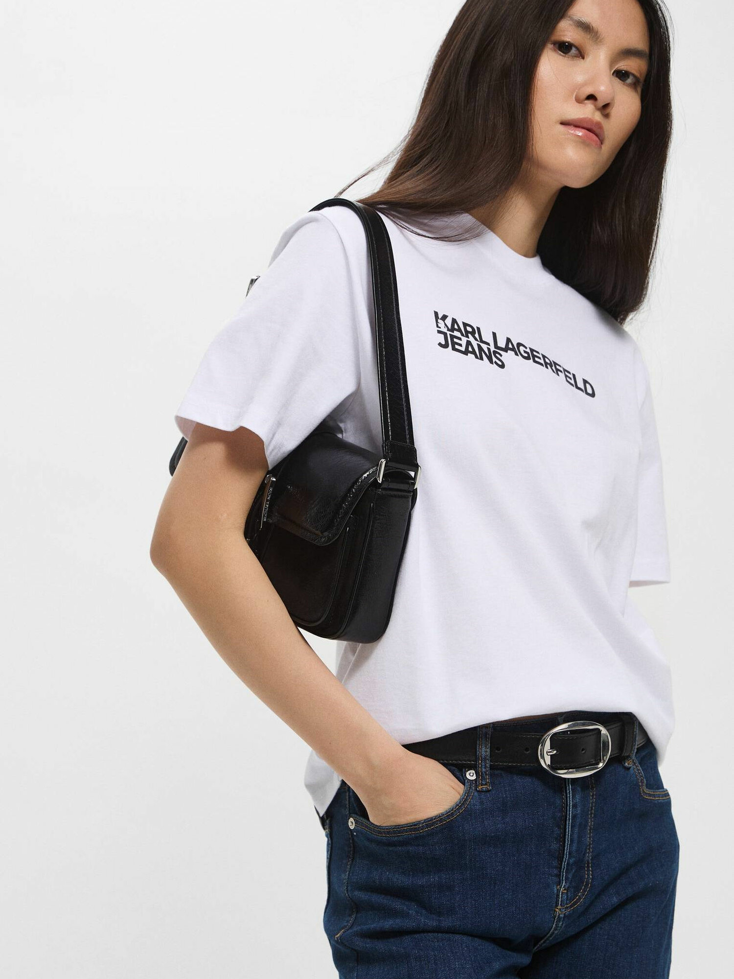 Футболка KARL LAGERFELD JEANS, 1 шт., размер M, белый — фото 1