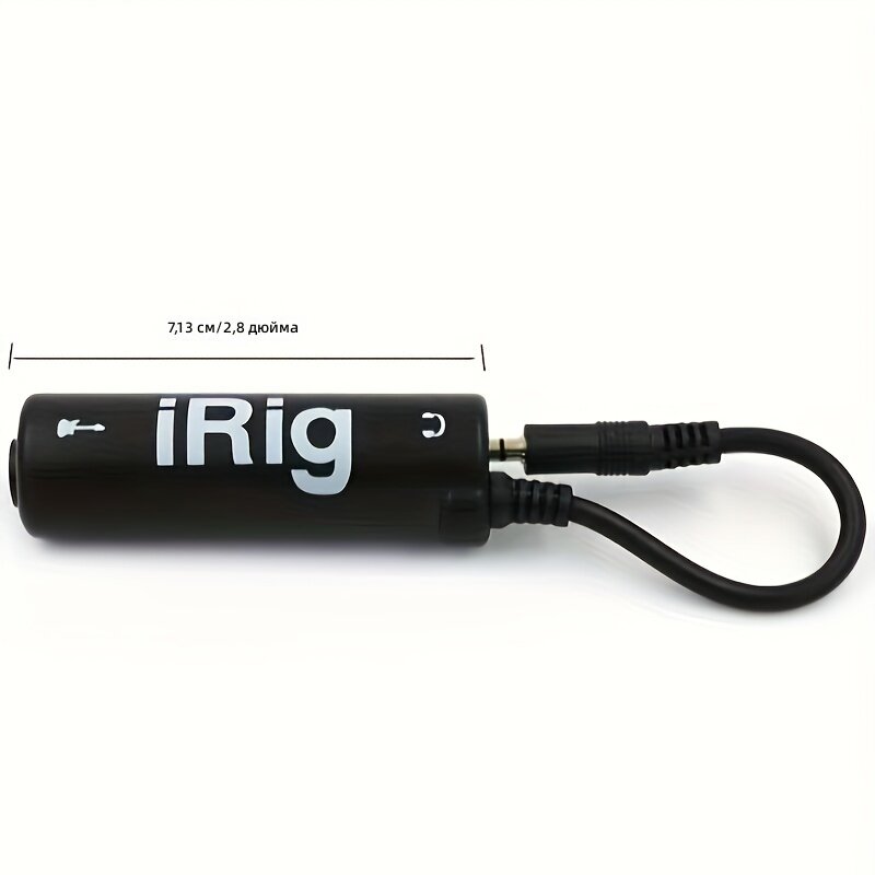 Аудио интерфейс для гитары, конвертер I-Rig, мобильный тюнер, легкий аудиоадаптер для смартфонов и планшетов, черный