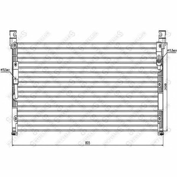 Радиатор кондиционера для автомобиля, STELLOX 10-45350-SX