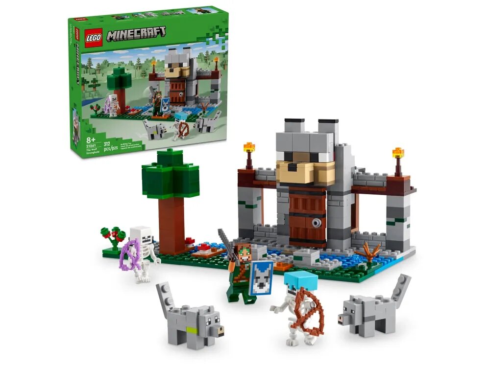 Лего Minecraft серия, LEGO 21261 Крепость Волка, lego конструктор для мальчика, лего для девочек
