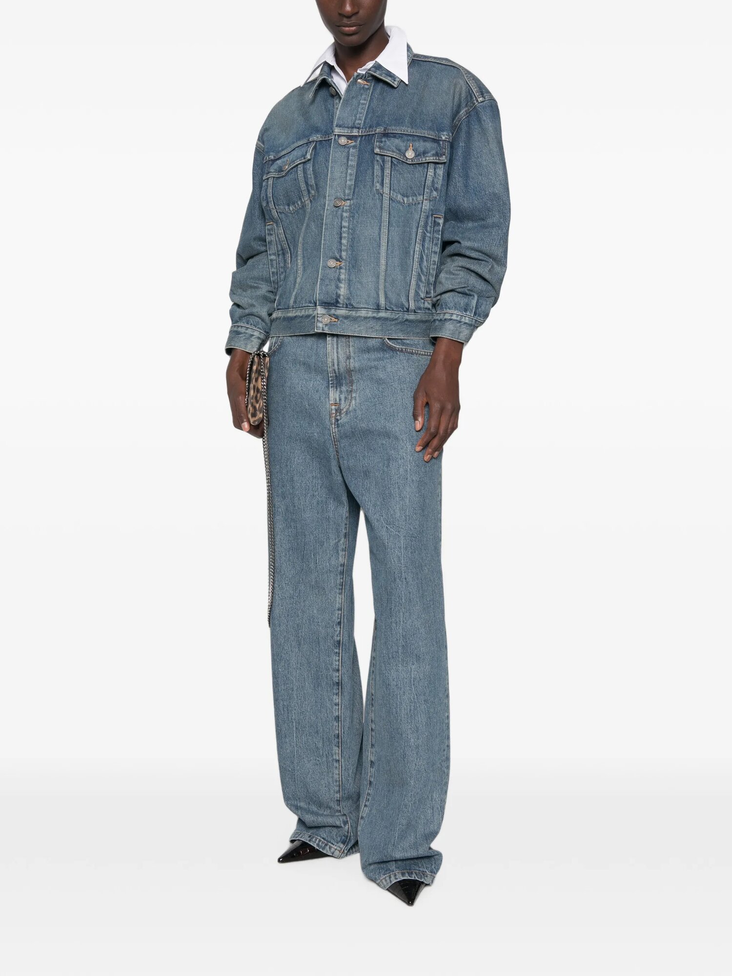 Куртка Saint Laurent Button-up denim jacket, размер 40 — фото 1