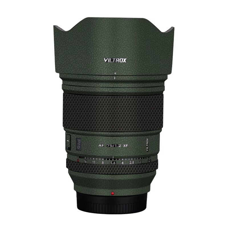 Высококачественная защитная пленка для объектива Fujifilm XF с 3M клеем, цвет Leather Grain Green для камер Fujifilm