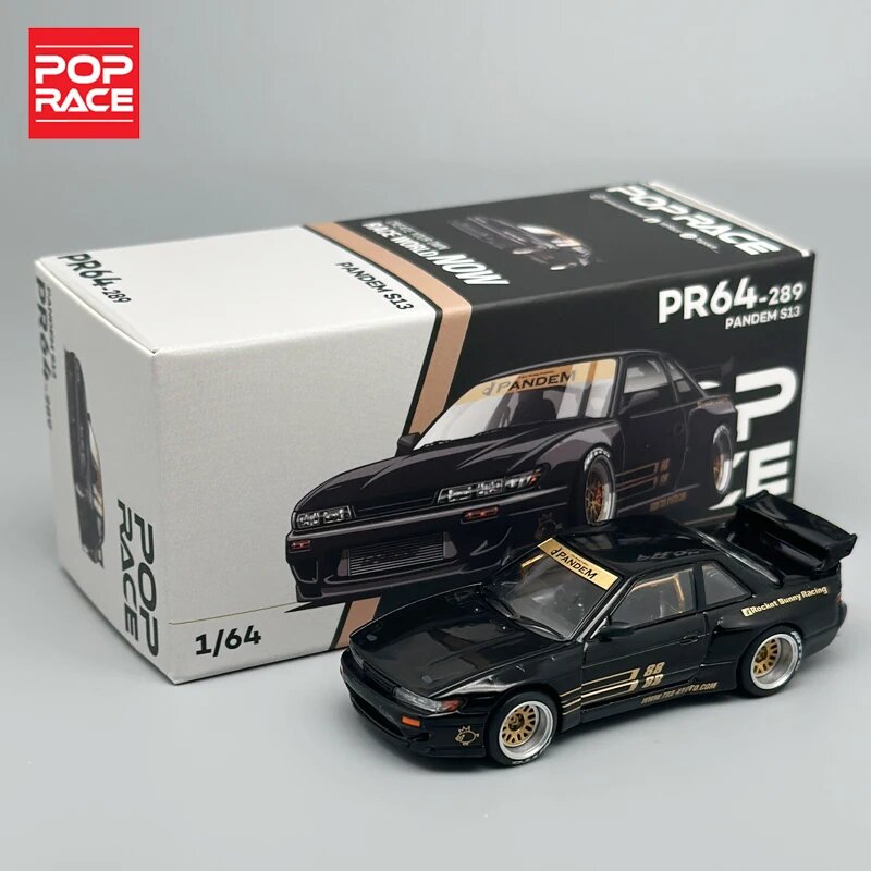 POPRACE 1:64 SILVIA S13 чёрная модель автомобиля