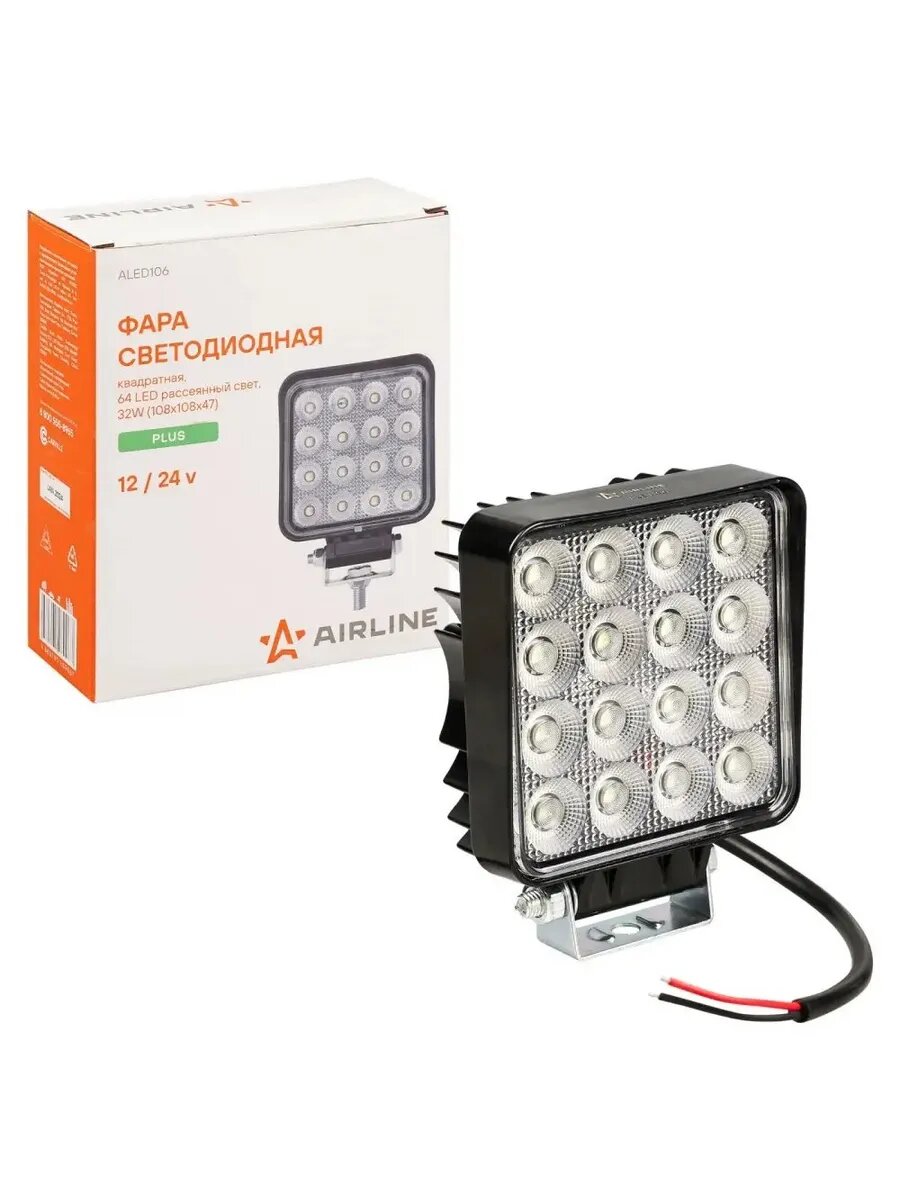 Высококлассная квадратная LED-фара 64LED